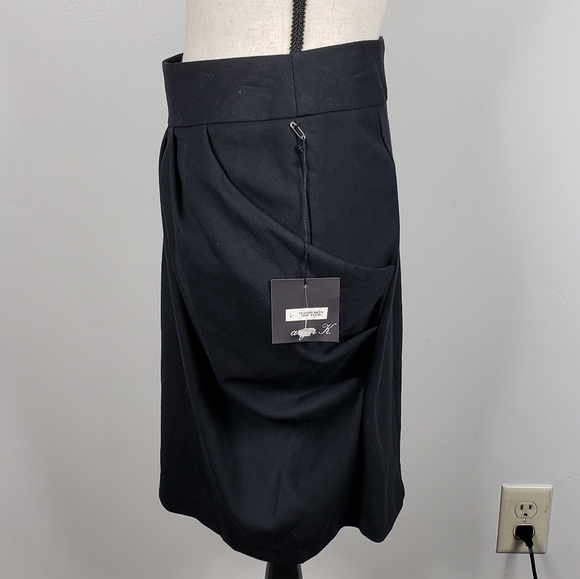 Aryn K | Skirts | Aryn K Black Tulip Gathered Pencil Midi Skirt L ...